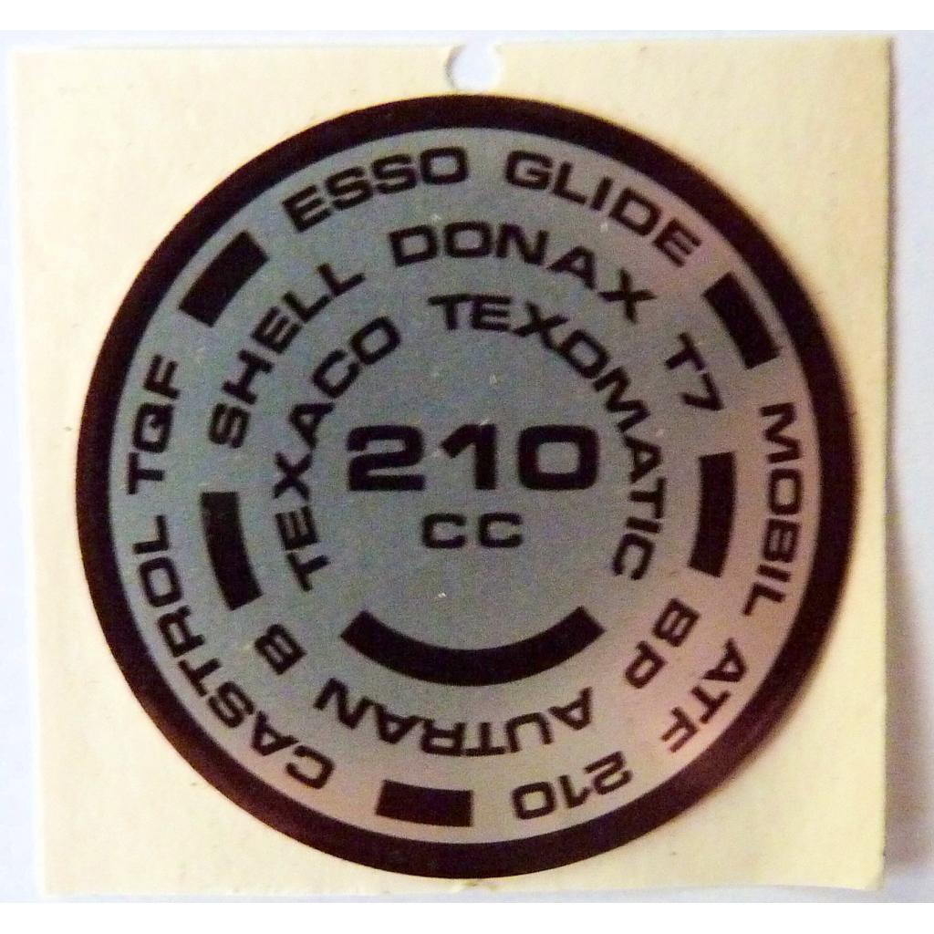 Triumph Round Alloy Label/Sticker for Forks - Triumph T160 Trident